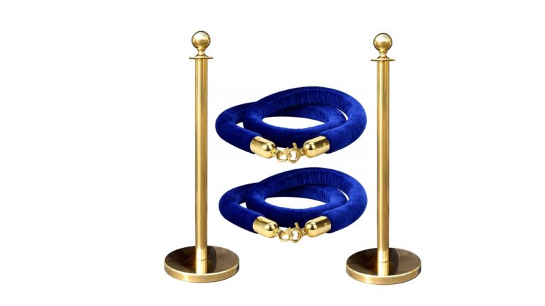 A2 Gold Stanchion With White Rope - Party Rentals NYC | New York Party ...