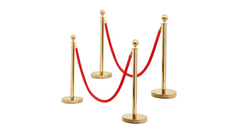 A2 Gold Stanchion With White Rope - Party Rentals NYC | New York Party ...