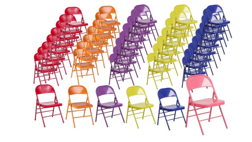 200 Colored Folding Chairs - Party Rentals NYC | New York Party Rentals LLC
