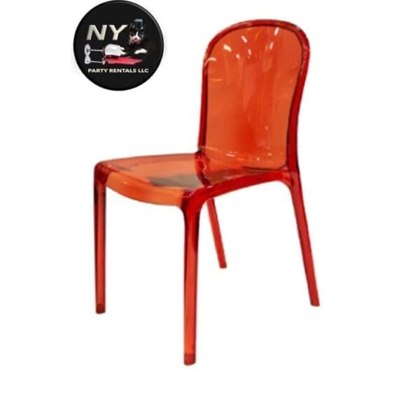 Stackable Red Polycarbonate Ghost Chair Dali - Party Rentals NYC | New ...